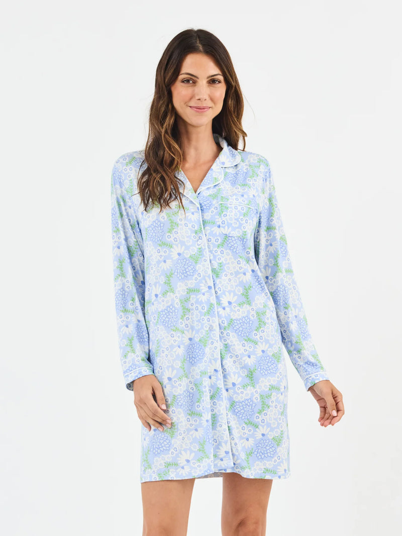 Mary Square Charlotte Nightshirt Daisy Chain Blue – Dan's Southern Prep