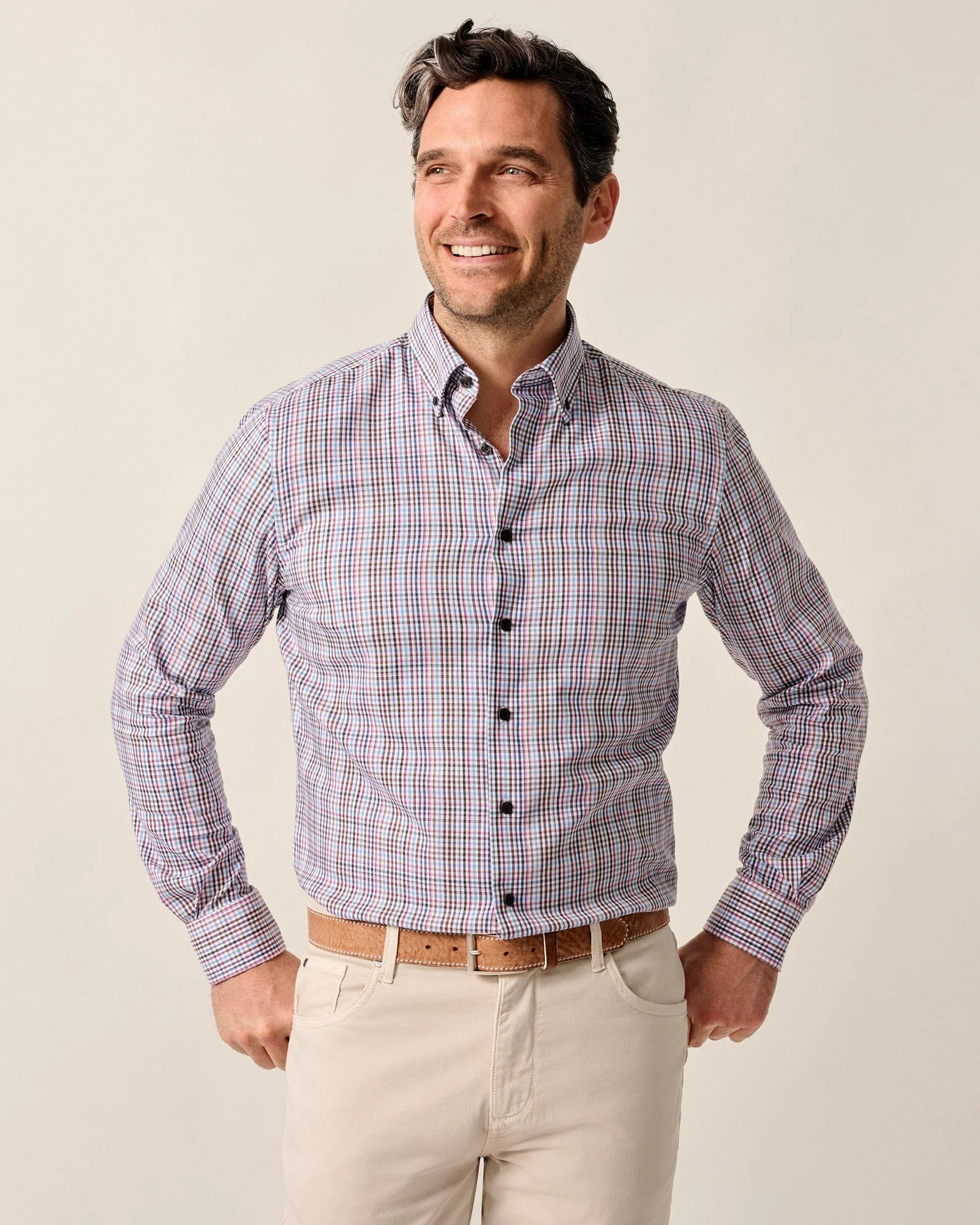 Johnnie-O Natural Performance Button Down Shirt - Adelson Coffee – Dan ...