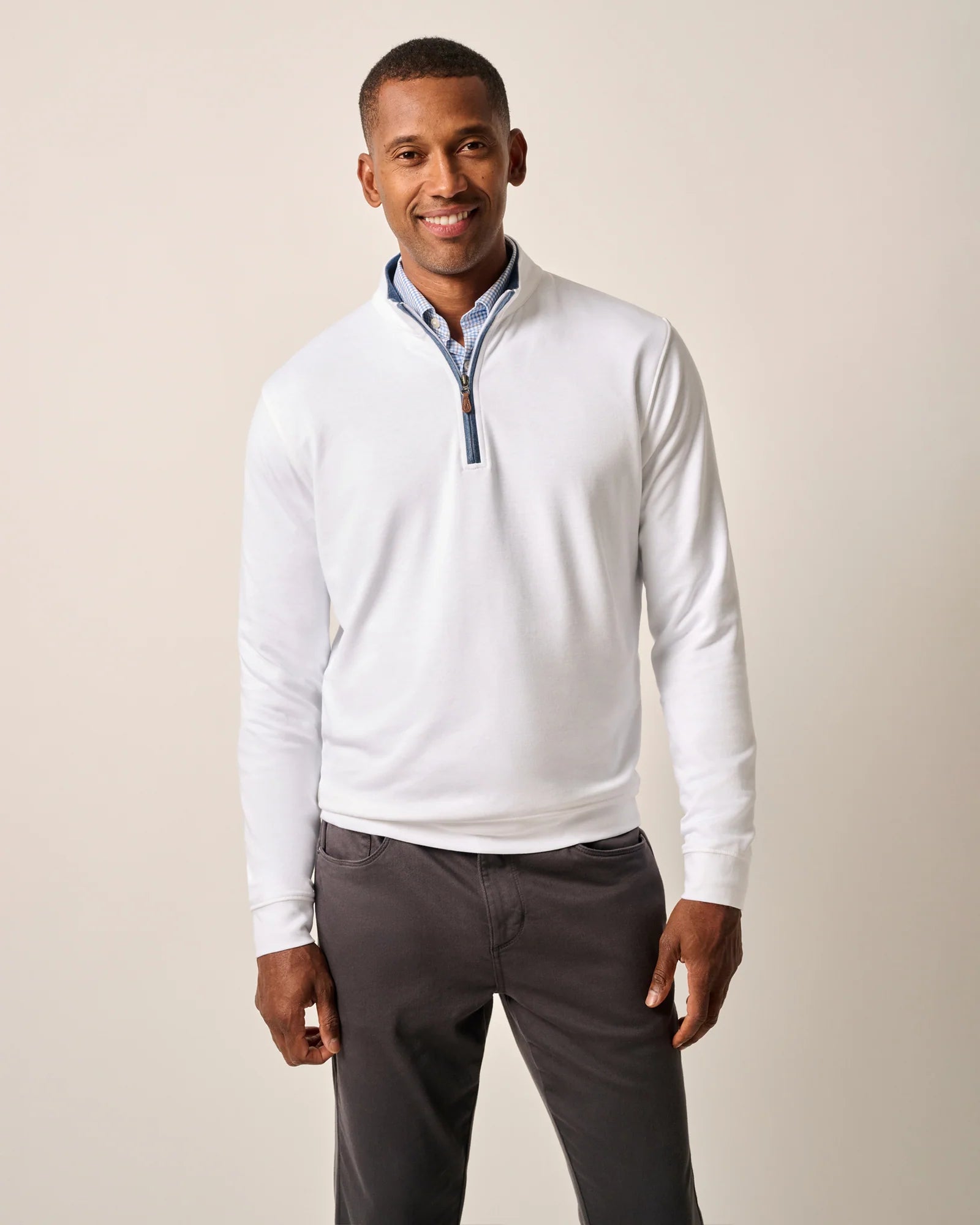 Johnnie-O Sully 1/4 Zip Pullover White – Dan's Southern Prep