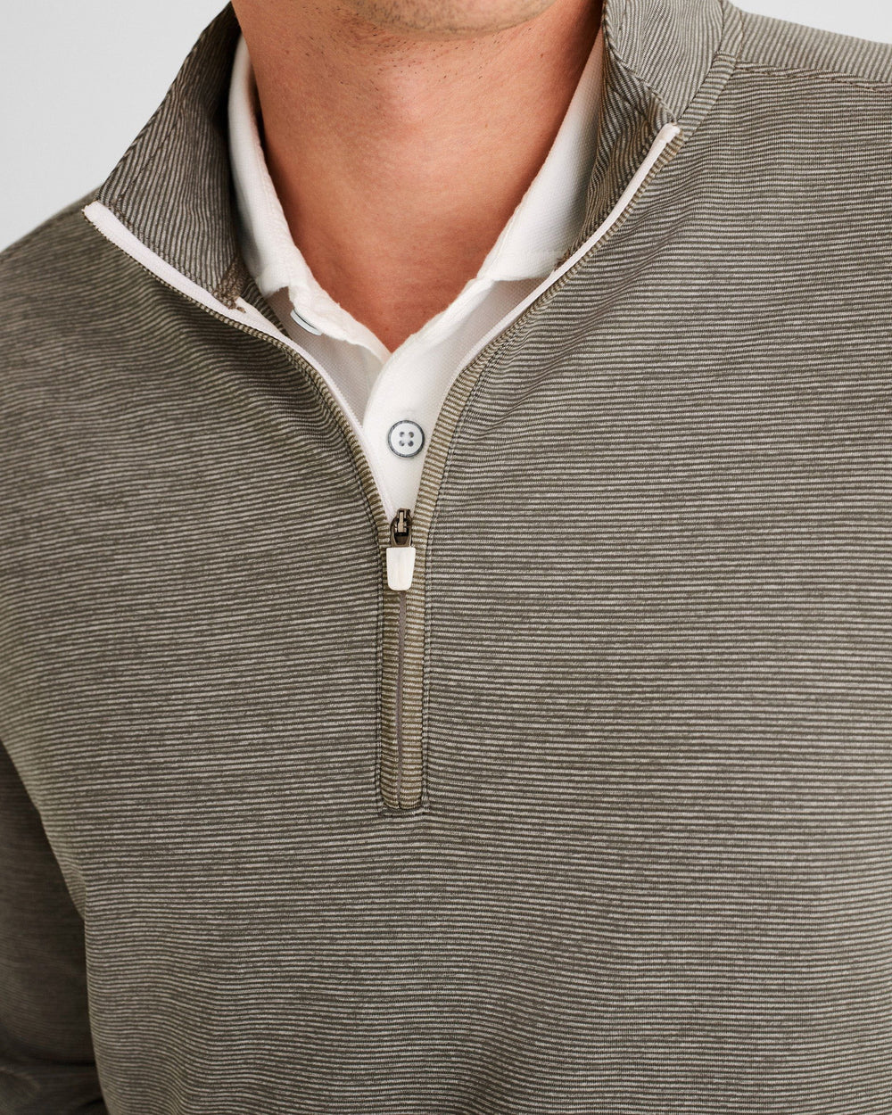 Johnnie-O Vaughn Striped Performance 1/4 Zip Pullover in Meteor – Dan's ...