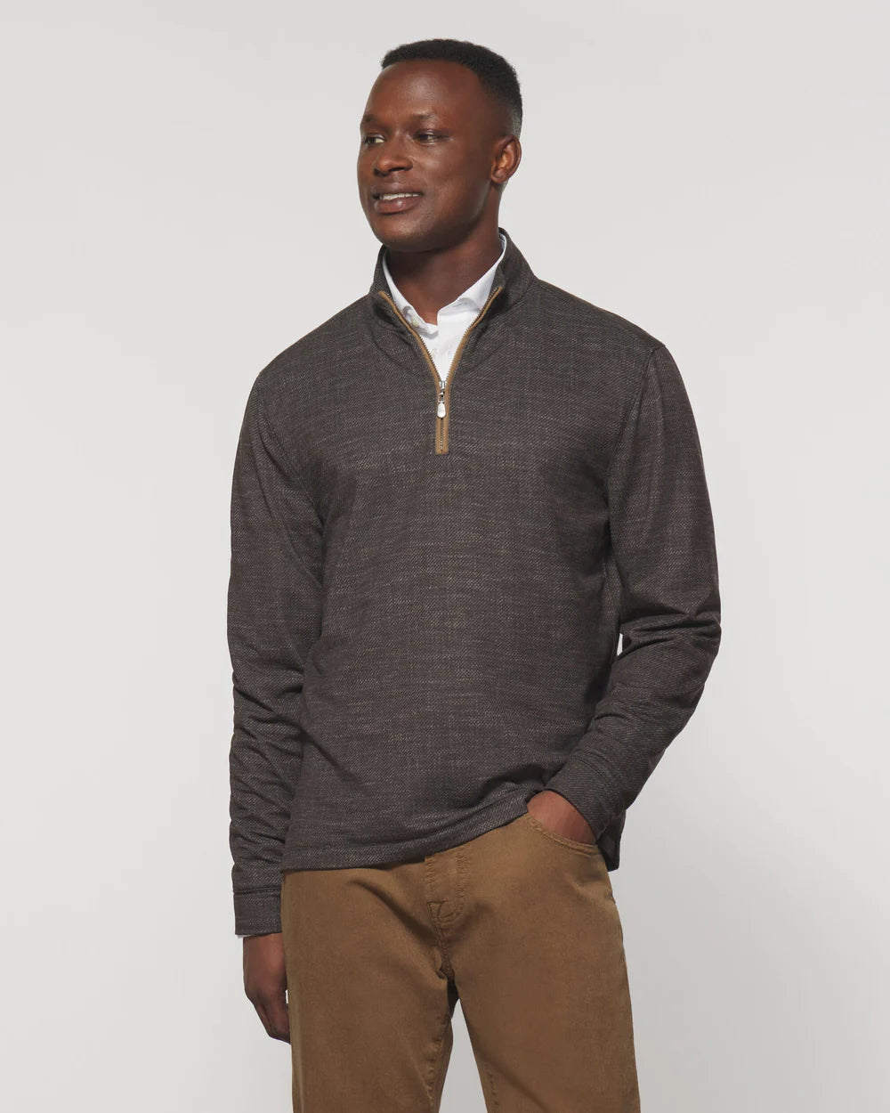 Johnnie-O Hartford Heathered 1/4 Zip Pullover in Russet – Dan's ...