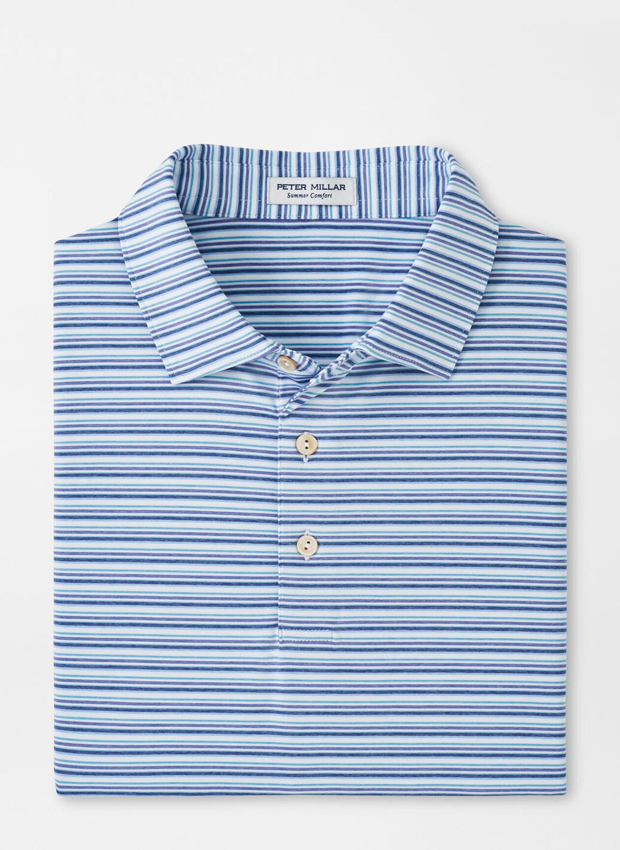 Peter Millar Fairmont Performance Jersey Polo White/Astral Blue – Dan's ...
