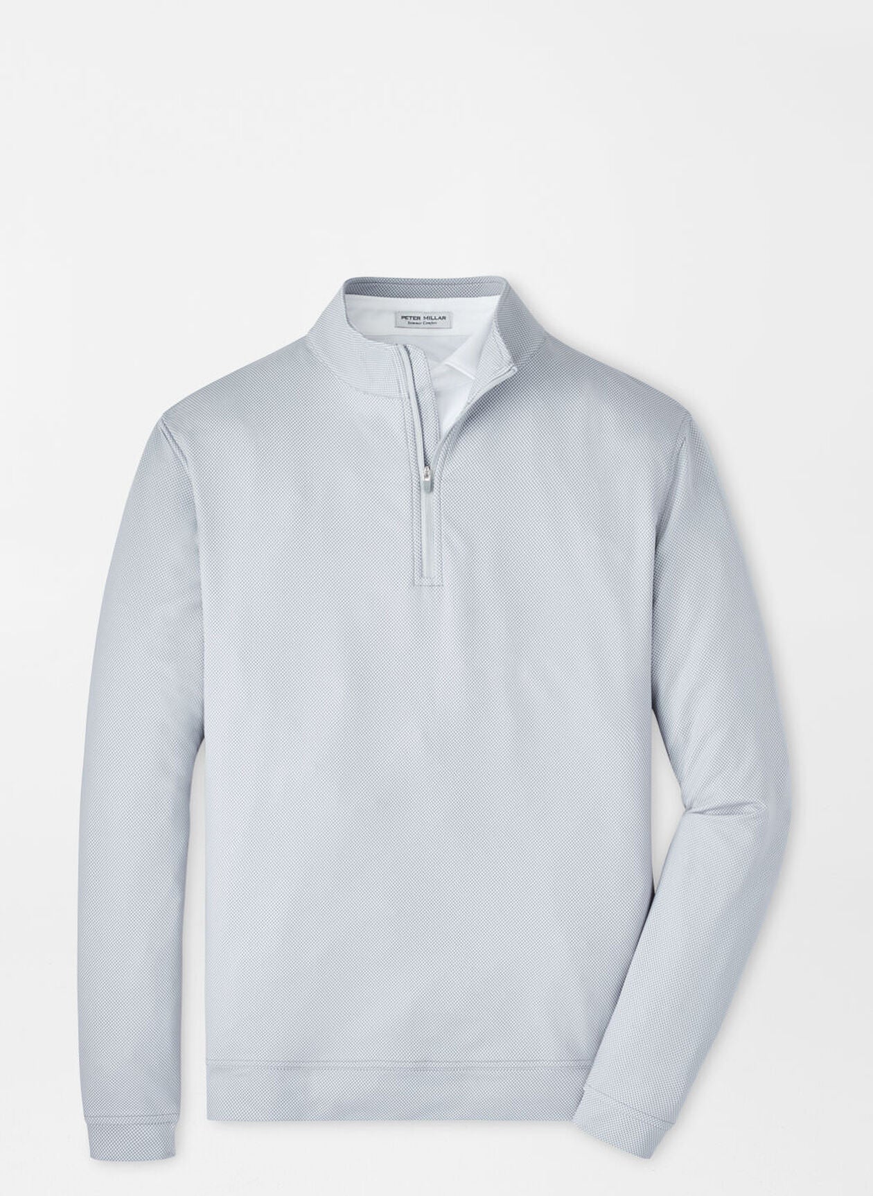 Peter Millar Perth Birdseye Performance Quarter-Zip in Gale Grey – Dan ...