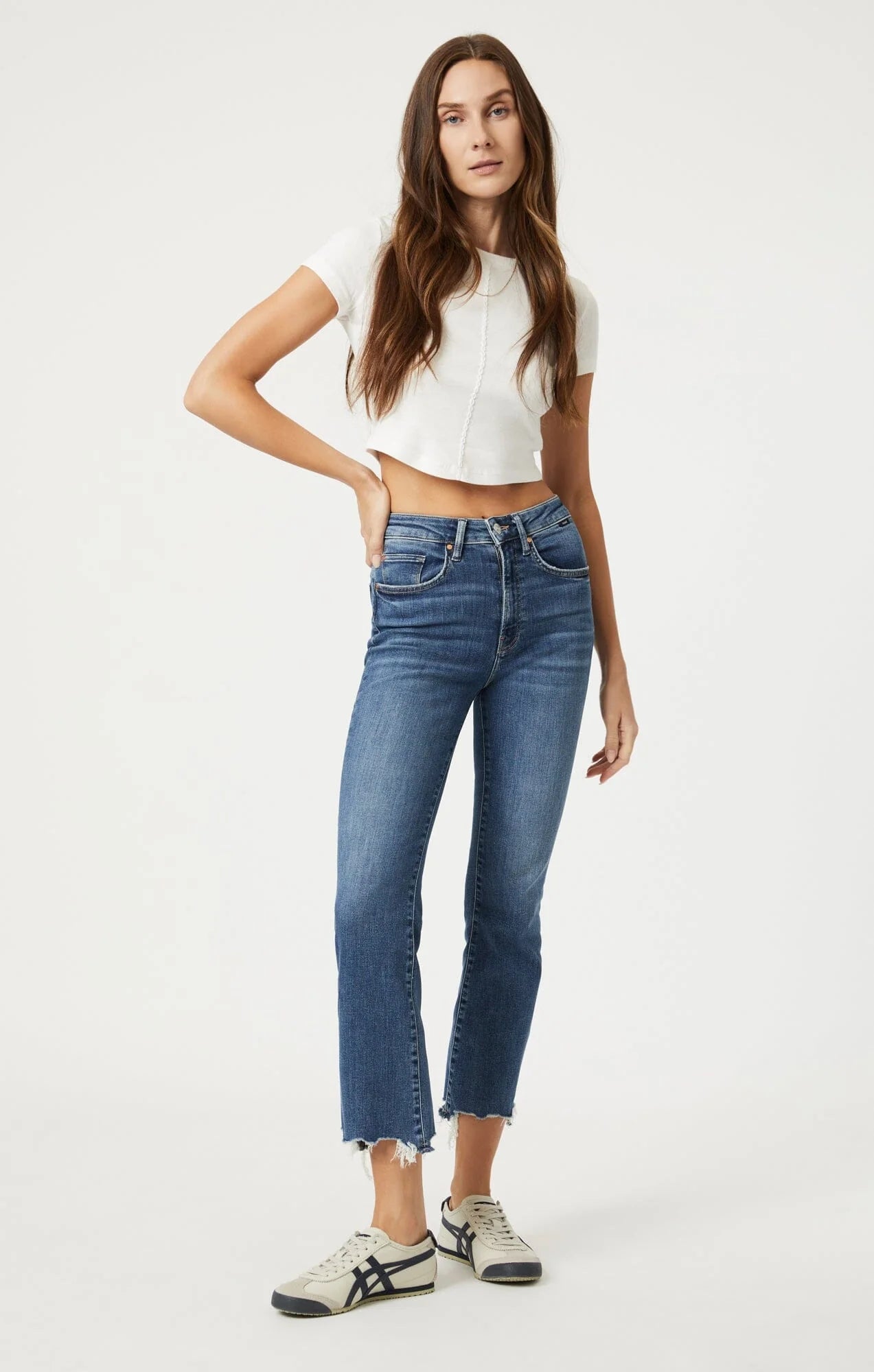 Mavi Anika Cropped Flare Jeans Mid Flex Blue – Dan's Southern Prep
