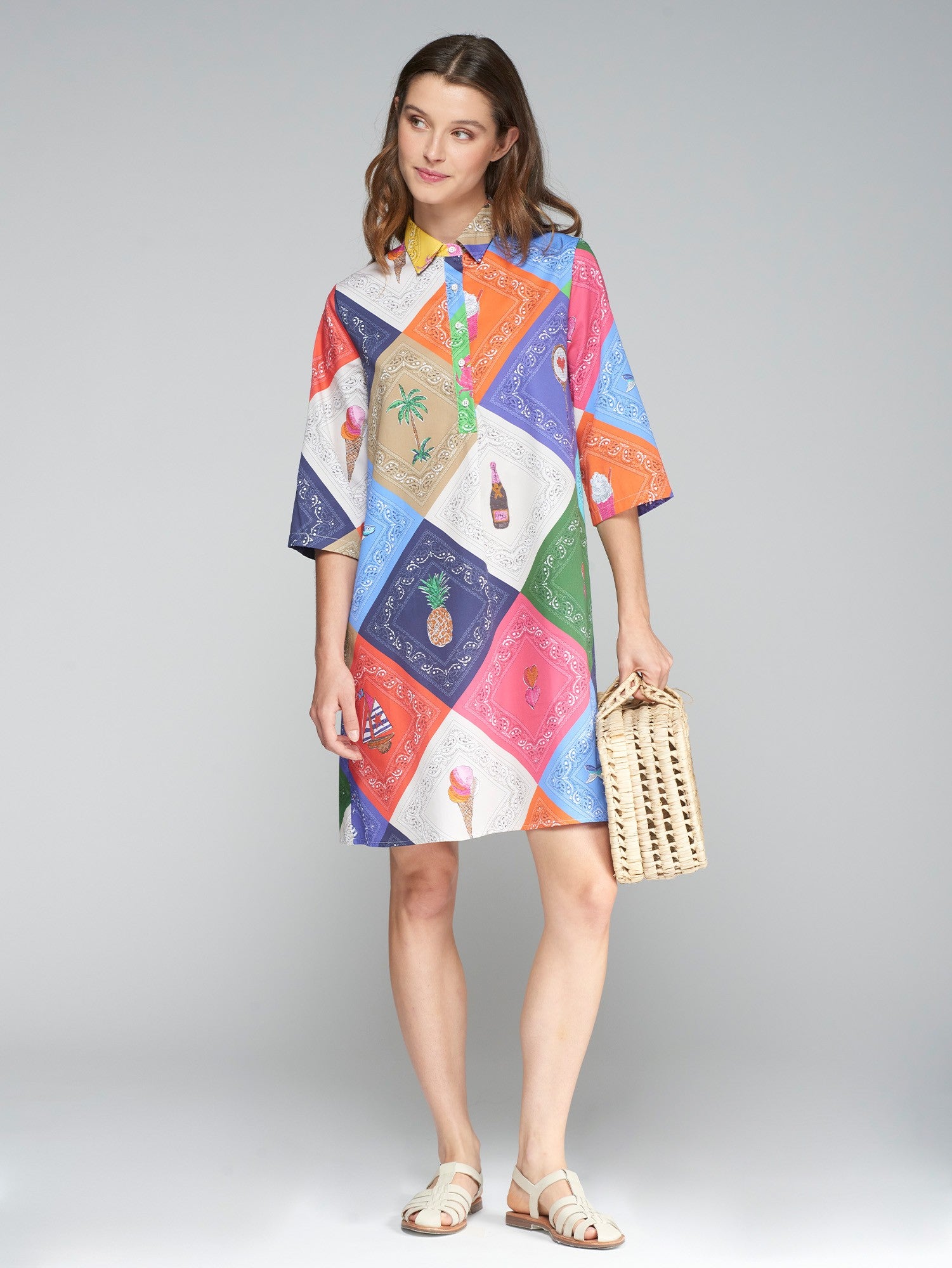 Vilagallo Tyanna Bandana Dress Multi – Dan's Southern Prep