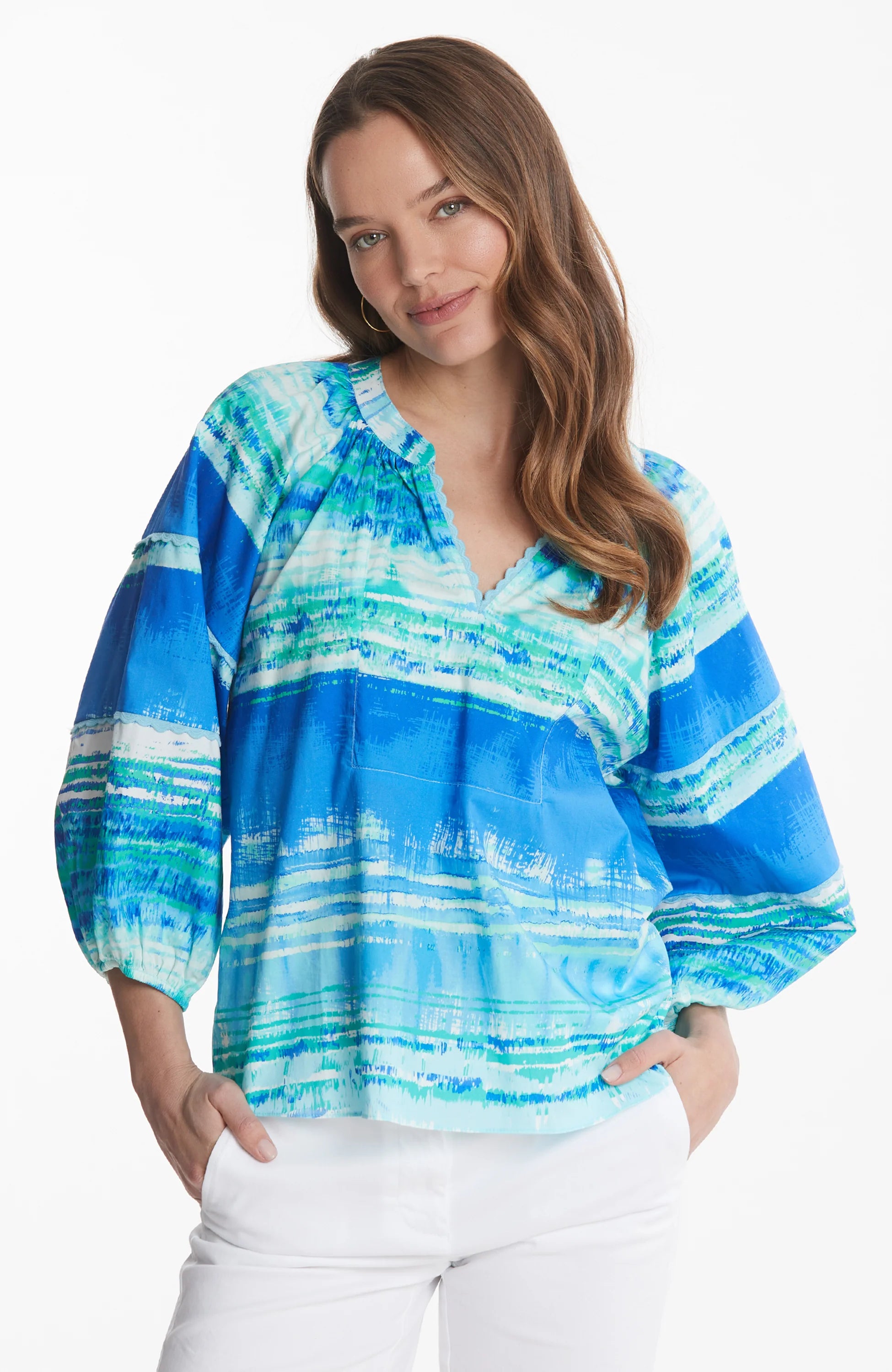 Tyler Boe Molly Cotton Tie Dye Topper Multi – Dan's Southern Prep