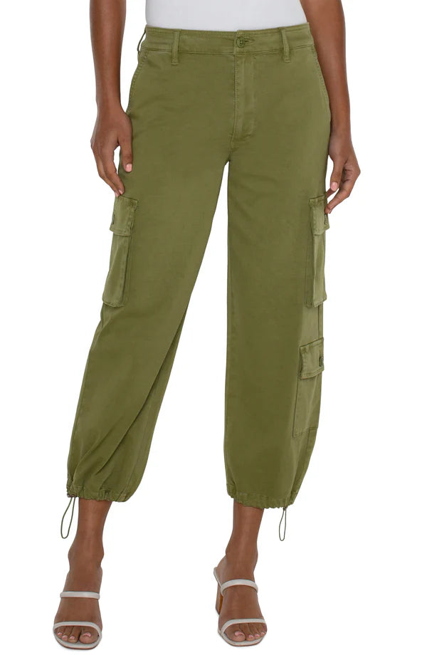 Liverpool Utility Cargo Crop with Cinch Hem Eucalyptus – Dan's Southern ...