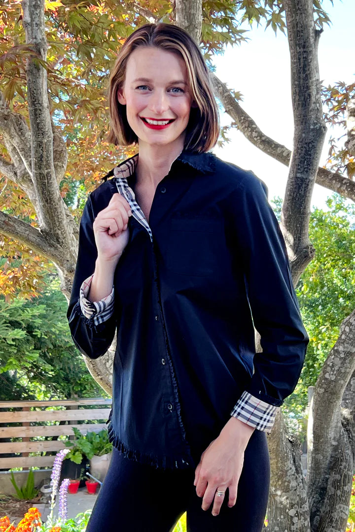 Dizzy Lizzie Cape Cod Shirt With BB Trim Black – Dan's Southern Prep